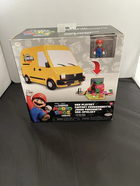 NINTENDO THE SUPER Mario Bros. Movie Van Playset con Mario Mini Figure ...