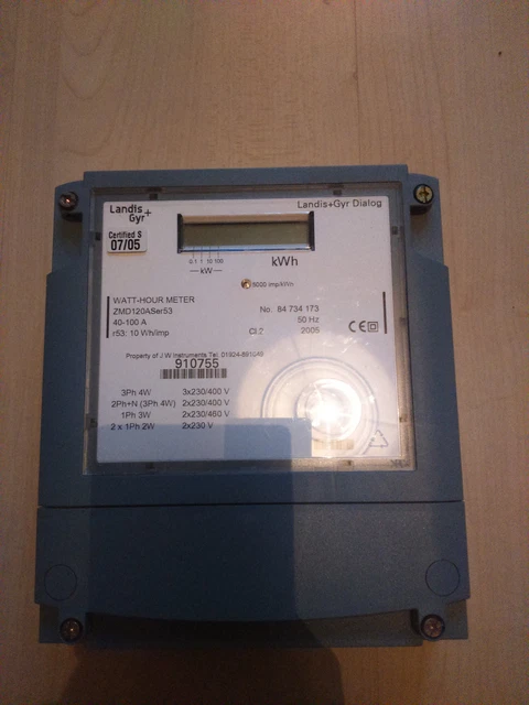 LANDIS + GYR Electricity Meter ZMD 120 A ser53 £22.00 - PicClick UK