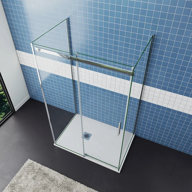 6/8MM GLAS DUSCHKABINE Duschabtrennung U-FORM U-Kabine Dusche ...