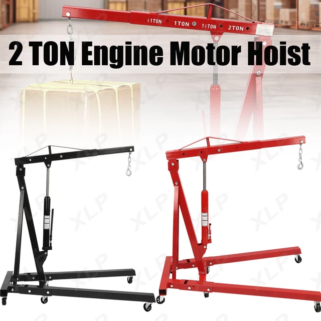 2 TON FOLDING Engine Hoist Heavy Duty Carbon Steel Crane Hoist Lift ...