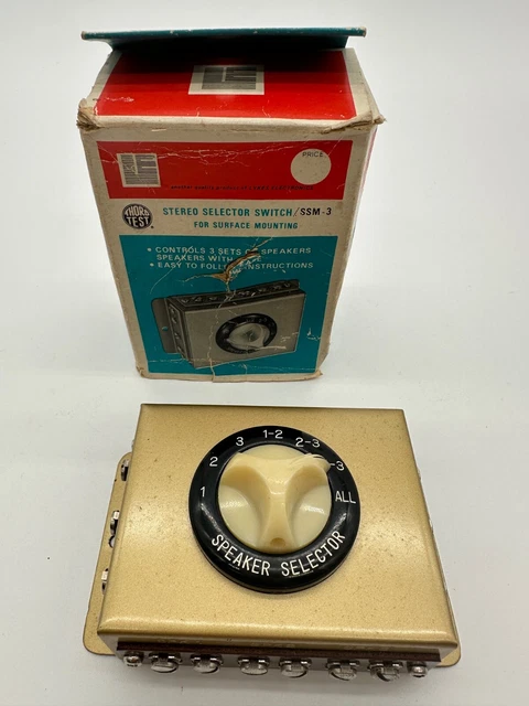 VINTAGE STEREO SPEAKER Selector Switch With Instruction Sheet Japan £17 ...