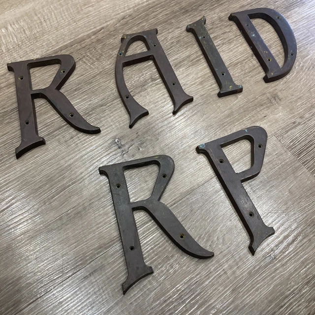 VINTAGE 1930’S SOLID Brass Letters Shop Sign Advertising Art Deco Style ...