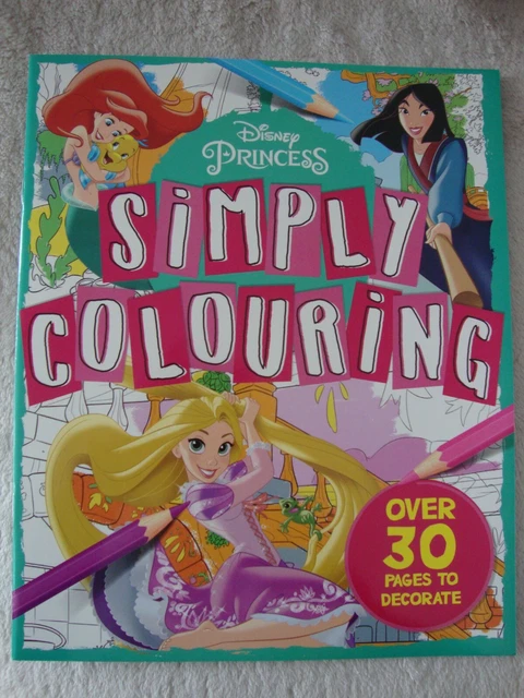 DISNEY PRINCESS COLOURING Book Simply Colouring Book Brand New RRP £3. ...