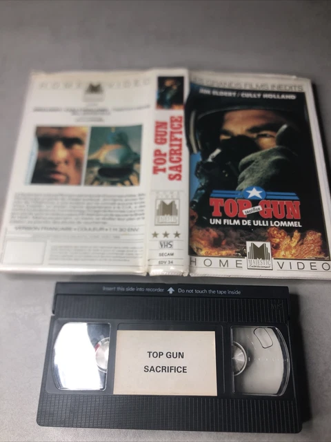 VHS K7 CASETTE Vidéo TOP GUN SACRIFICE JIM ELDERT HOLLAND LOMMEL 1989 ...