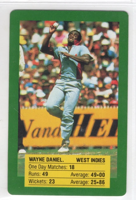 AUSTRALIAN DAIRY CORPORATION Cricket Card 1985. West Indies Wayne ...