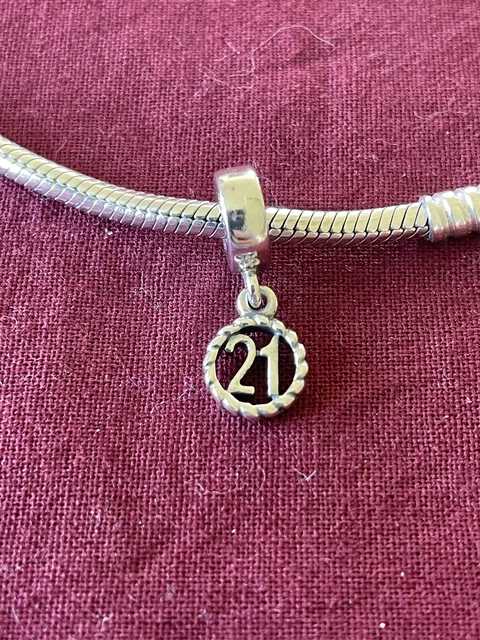 GENUINE PANDORA SILVER 21st Birthday Dangle Charm 925 ALE💕 £15.00 ...