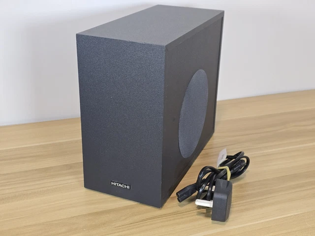 HITACHI WIRELESS SUBWOOFER for Soundbar AXS240BTU - With Uk Power Lead ...