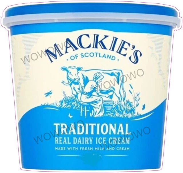 ICE CREAM VAN sticker Mackie's Dairy Ice Cream Tub Made Scotland ...