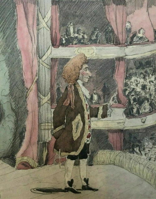 VINTAGE DRAWING ORIGINAL Opera Singer, Man in a Theater £153.10 ...