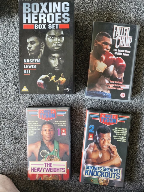 VINTAGE BOXING VHS'S. Including Mike Tyson, Nas, Lennoxtown Lewis EUR ...