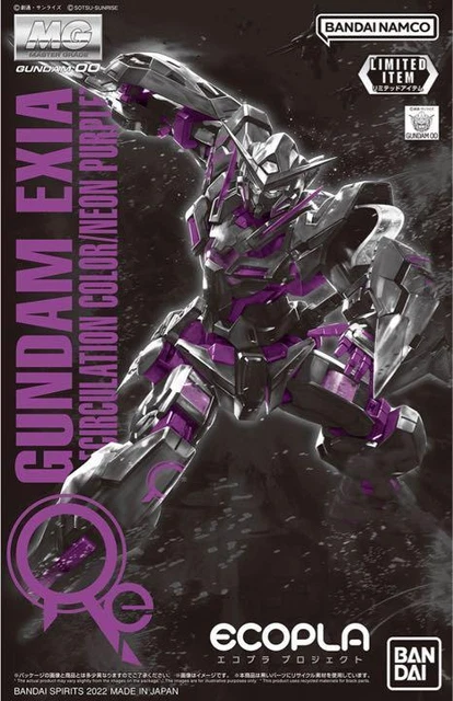 BANDAI GUNPLA MG 1/100 Gundam 00 Gundam Exia RECIRCUL COLOR/NEON PURLE ...
