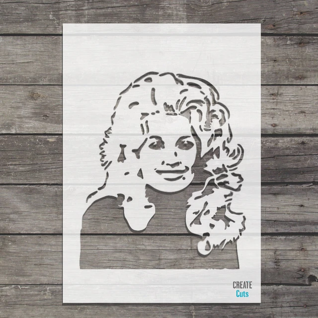 DOLLY PARTON STENCIL Iconic Singer Template Famous People Create Cuts £ ...