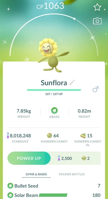🌟POKEMON GO - Shiny Sunflora *Registered/Ultra Friends*🌟 $8.50 ...