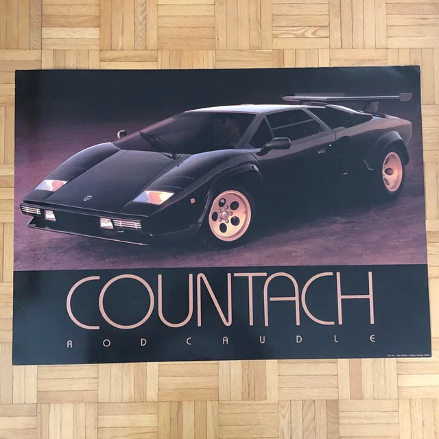 VINTAGE LAMBORGHINI COUNTACH Black Poster 1989 23 X 35 Rare (2) £43.10 ...