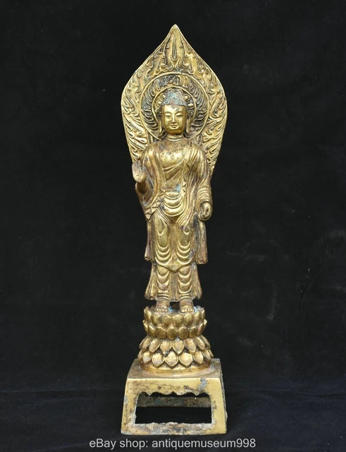14.4 &STATUE DU Bouddha Bouddha Shakyamuni en bronze doré ancien chinois EUR 1.620,00 - PicClick FR