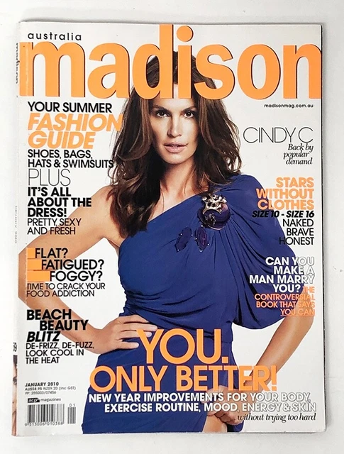 MADISON AUSTRALIA FASHION Magazine January 2010 Cindy Crawford Cover ...