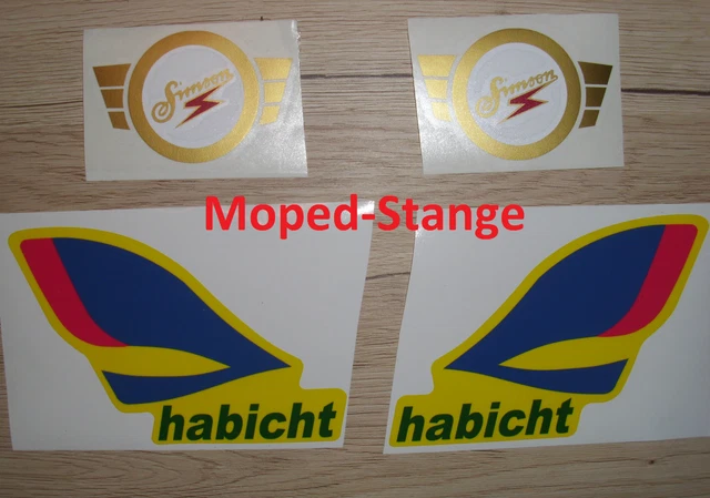 SIMSON HABICHT TANK und Rahmen Aufkleber Klebefolie SR4-4 SET für DDR ...