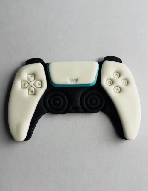 EDIBLE PS5 CONTROLLER Handmade Fondant Gaming Kids Birthday Cake Topper ...