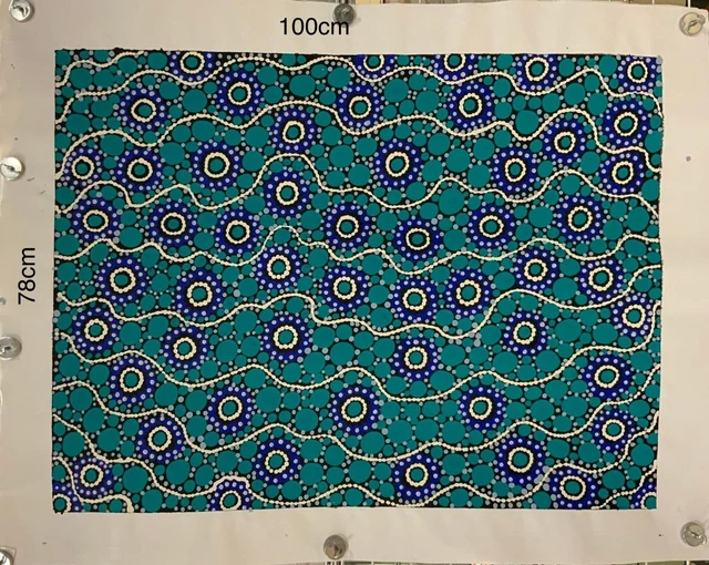 TREPHINA SULTAN ABORIGINAL Artist Painting SACRED WATER 100-78cm $450. ...