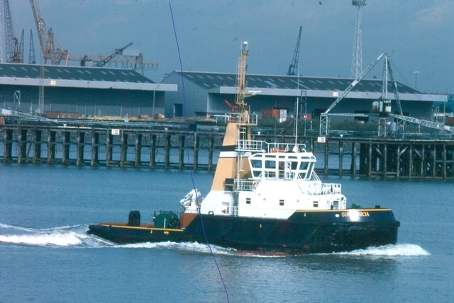 ORIGINAL SHIP COLOUR Slide Of A Tug 'Sun Mercia' In The Docks. £0.50 ...