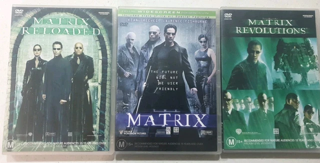 THE MATRIX , Matrix Reloaded & Matrix Revolutions DVD Collection $17.99 ...
