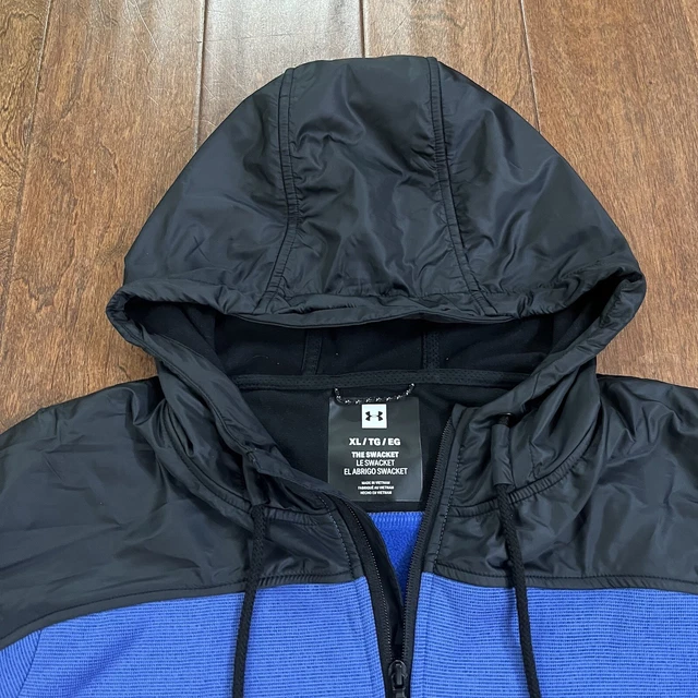 UNDER ARMOUR UA Storm Swacket Jacket Hoodie Fleece Full Zip Blue Cold ...