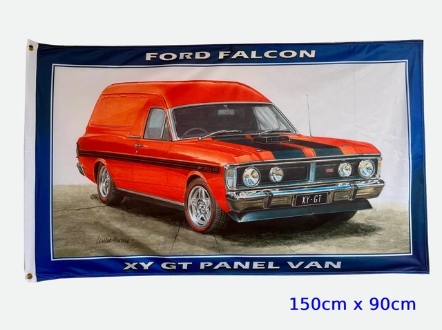 FORD FALCON XY GT Panel Van RED flag/banner 150cm x 90cm NEW $39.95 ...