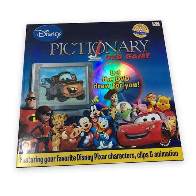 MATTEL PICTIONARY DVD Game Featuring Disney Pixar Characters Board Game ...