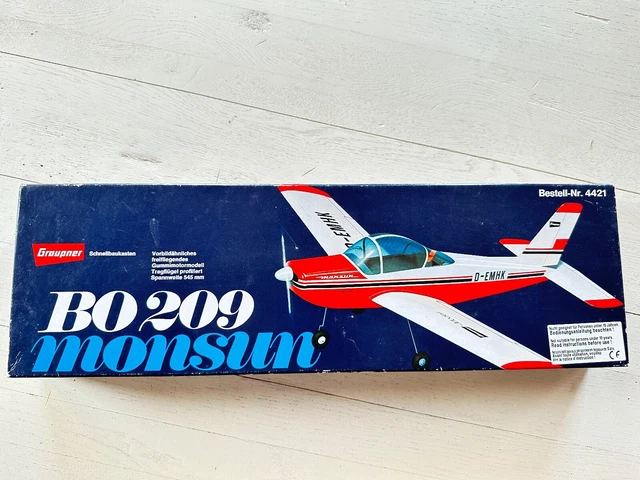 GRAUPNER 4421 BO 209 Monsun Gummimotormodell Rarität Vintage EUR 299,90 - PicClick DE