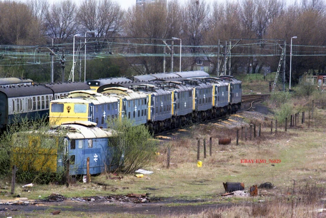 ORIGINAL BLACK&WHITE NEG 35mm Slide: Class 76 's lined up at Reddish ...