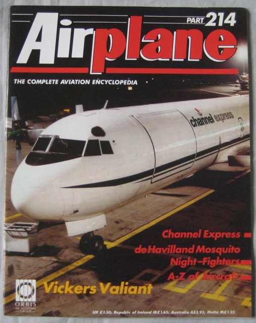 AIRPLANE ISSUE 214 Vickers Valiant poster, de Havilland Mosquio cutaway ...