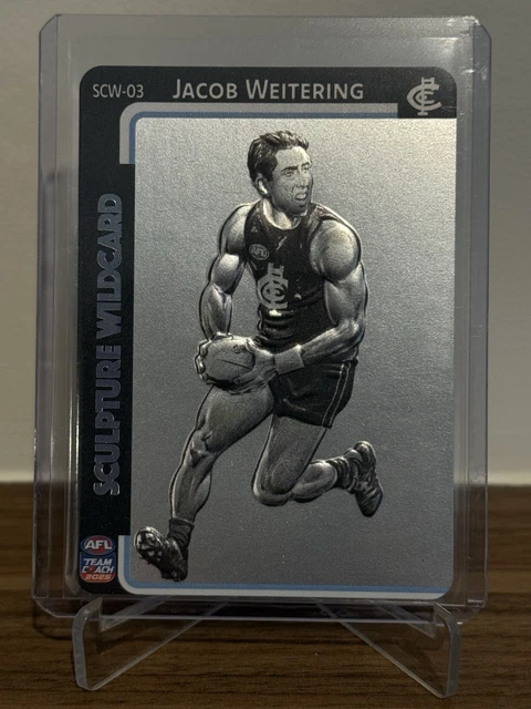2025 AFL TEAMCOACH Silver Sculpture Wildcard Jacob Weitering SCW-03 $20 ...