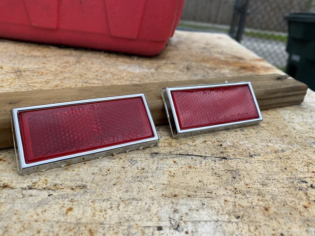 OEM NOS HARLEY Red Reflectors 59255-72 Sportster Super Glide FX XL ...