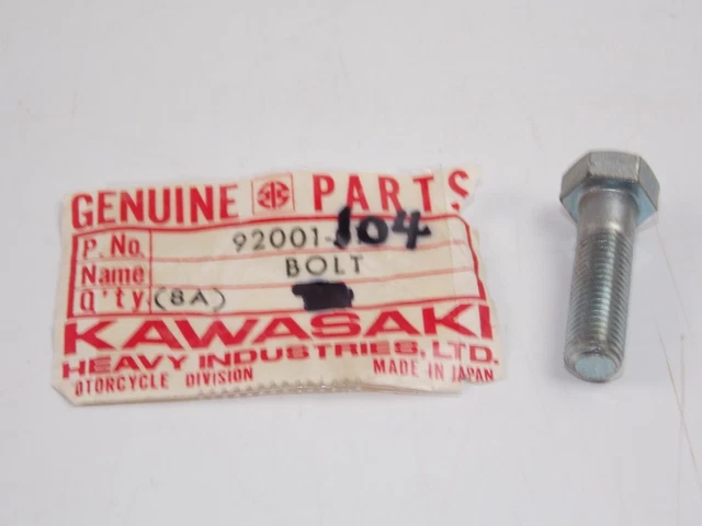 NOS KAWASAKI 1969-1984 Hexagonale Tête Boulon 8X28 (2) H1 S2/3 Z1 KH400 KX500 EUR 18,56 ...