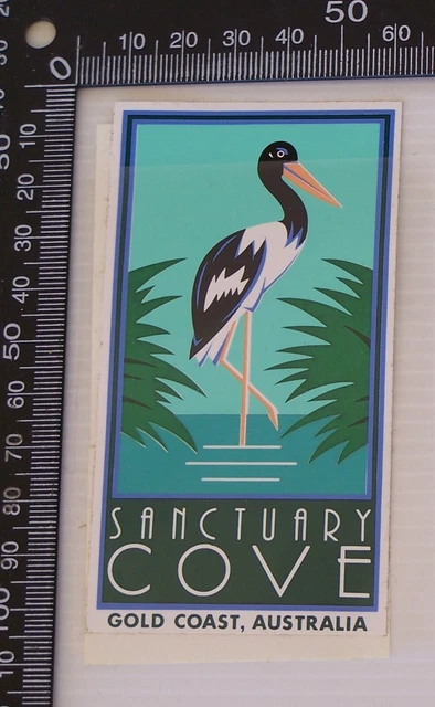 VINTAGE SANCTUARY COVE Gold Coast Australia Souvenir Luggage Car ...