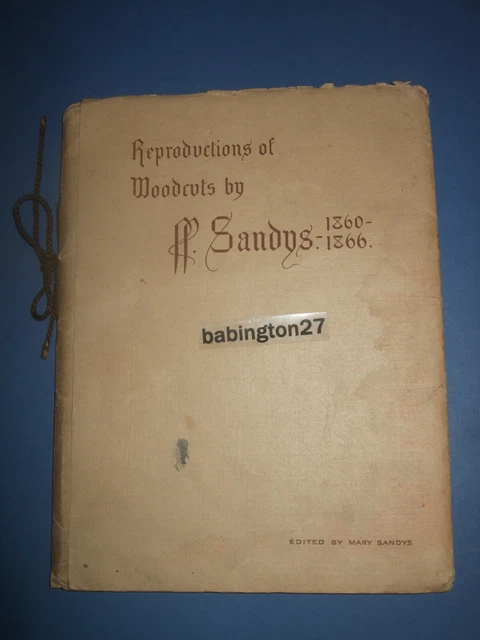 PRE-RAPHAELITE ARTIST FREDERICK Sandys rare woodcut book signed by ...