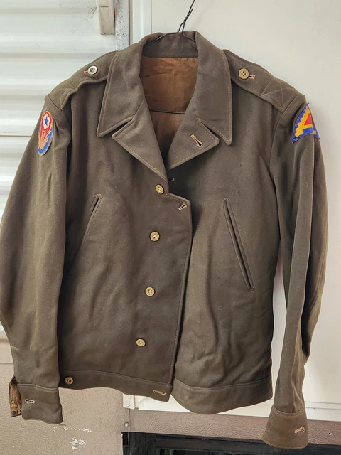 WW2 US ARMY Officer ETO Style OD Jacket £245.31 - PicClick UK