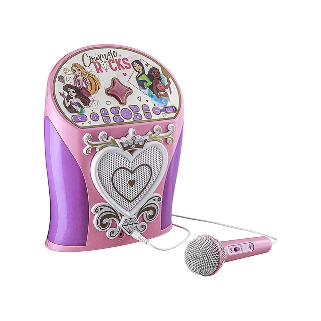 DISNEY PRINCESS SING-ALONG Karaoke Boombox with Microphone & Disney ...