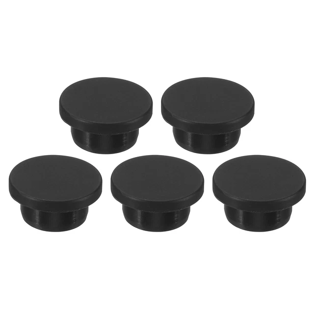 SILICONE RUBBER HOLE Plug 22mm Diameter for 22mm Hole Black 5 Pieces ...
