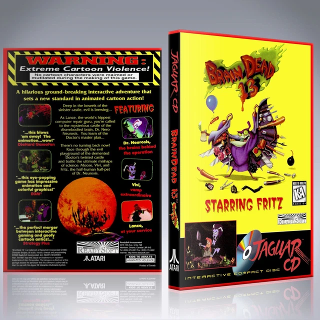 ATARI JAGUAR CD Replacement Case - NO GAME - Brain Dead 13 $9.99 - PicClick