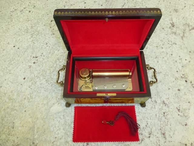 VINTAGE SWISS REUGE Sainte Croix CH 4 / 50 Music Box Switzerland Plays ...