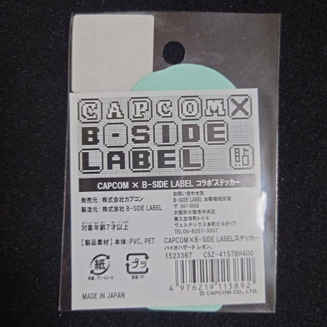 CAPCOM×B-SIDE LABEL STICKER Resident Evil Leon. £56.30 - PicClick UK