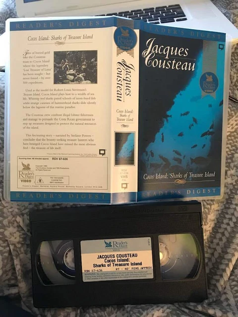 JACQUES COUSTEAU SHARKS of Treasure Island VHS Tape Pal UK Readers ...
