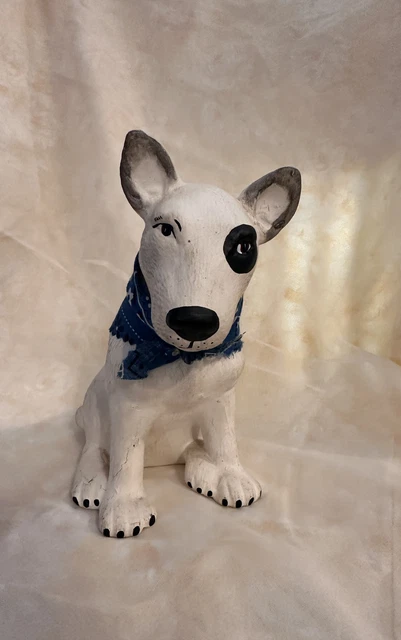 VINTAGE 1980'S SPUDS Mackenzie 5" Ceramic Bull Terrier Statue Budweiser ...