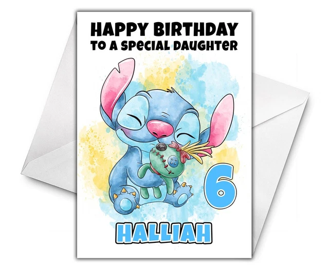 DISNEY STITCH PERSONALISED Birthday Card - Disney Stitch Birthday Card ...
