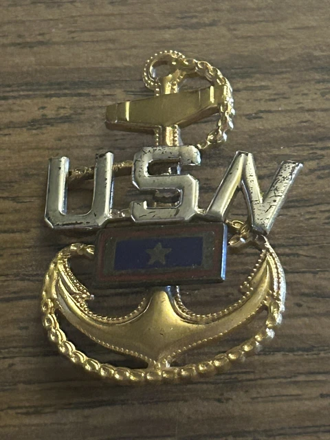 VINTAGE 1940S WWII USN US Navy In Service Star Pin Sterling Sweetheart ...