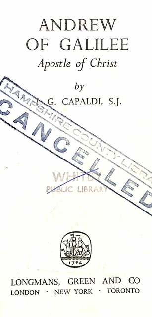 ANDREW OF GALILEE, Apostle of Christ, Isaias Gerard Capaldi, Good ...