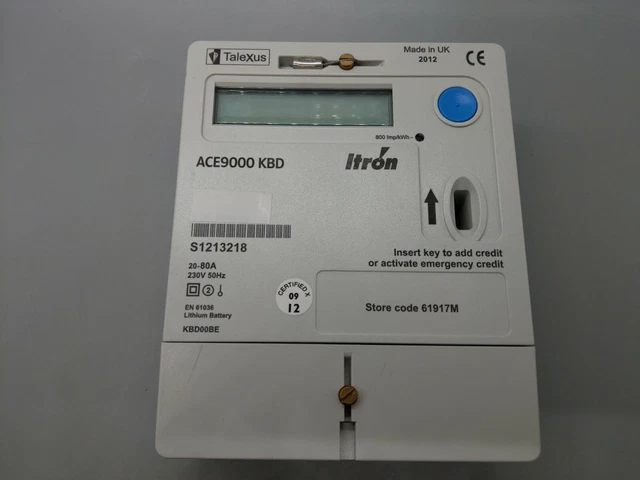 BRAND NEW! ITRON ACE9000 KBD TELEXUS PrePayment Electricity Energy Mete ...