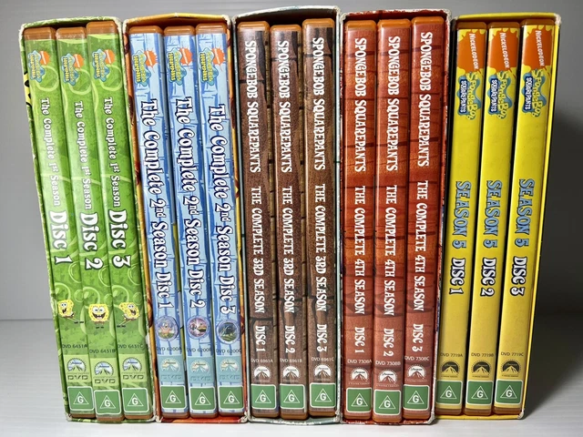 SPONGEBOB SQUAREPANTS DVD - Complete Season Series 1-5 Collection ...