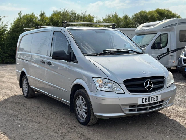 2011 MERCEDES VITO 110 Cdi Van Long Lwb Manual Diesel Silver Day Van £ ...